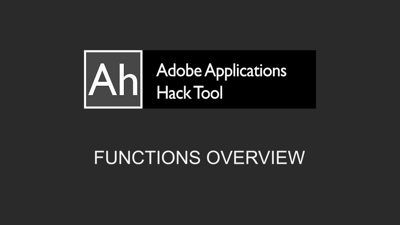 AdApp - Adobe HackTool - Functions Overview Video • NTown Productions